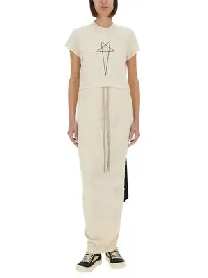 Rick Owens Pillar Maxi Skirt - Cream