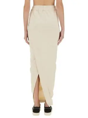 Rick Owens Pillar Maxi Skirt - Cream
