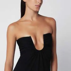 Christopher Esber Arced Palm Viscose Strapless Dress