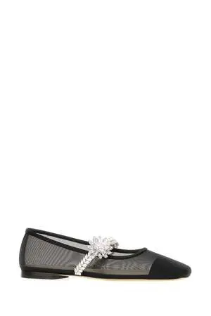 Mach & Mach Embellished Mesh Flats - Multicolor