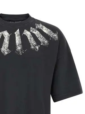 Palm Angels Craquelé Gothic Print T-shirt