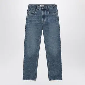 Miu Miu Medium Jeans With Logo Embroidery - Blue