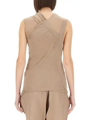 Rick Owens Cotton Cross-over Top