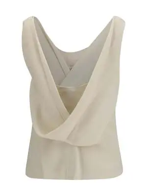 Brunello Cucinelli Viscose And Linen Twill Top