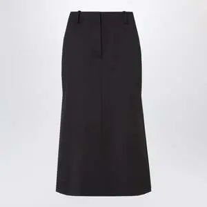 Fendi Grain De Poudre Silk And Wool Skirt - Black