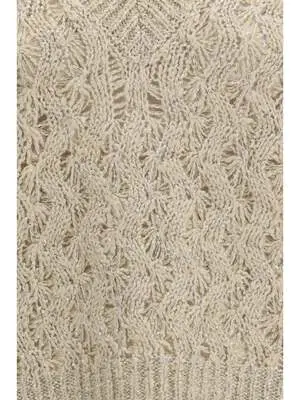 Brunello Cucinelli Silk Blend Sequined Vest - Cream