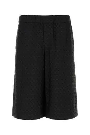 Alexander McQueen Viscose Blend Bermuda Shorts - Black