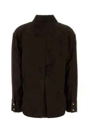 GANNI Satin Shirt - Brown