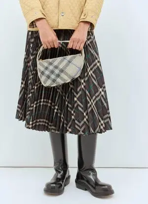 Burberry Check Mini Knitted Shoulder Bag