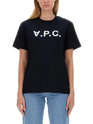 A.p.c. T-shirt Con Logo - Blue