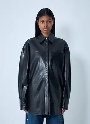 Sportmax Leather Overshirt Jacket