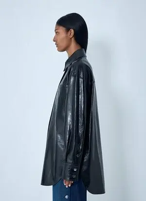 Sportmax Leather Overshirt Jacket