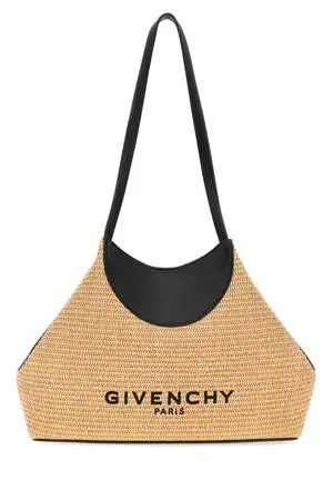 Givenchy Raffia Small Facet Shoulder Bag - Brown