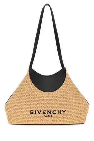 Givenchy Raffia Small Facet Shoulder Bag - Brown