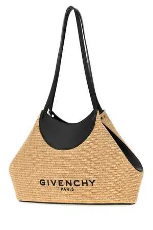 Givenchy Raffia Small Facet Shoulder Bag