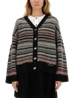 GANNI Boxy Fit Cardigan - Multicolor