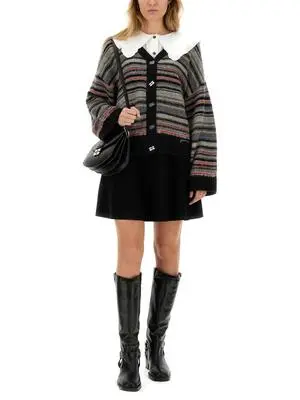 GANNI Boxy Fit Cardigan - Multicolor