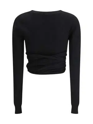 Alaïa Wrap Top - Black