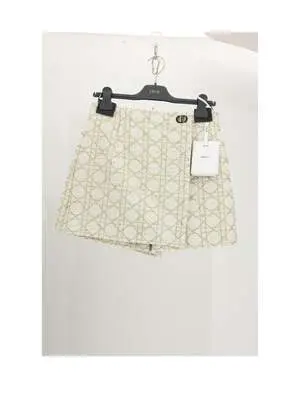 Dior Short/jupe Db-tweed Cannage Or - White