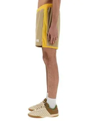 WALES BONNER Jersey Shorts - Yellow