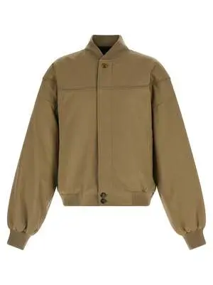 WILLY CHAVARRIA Cotton Canvas Bomber Jacket - Cream