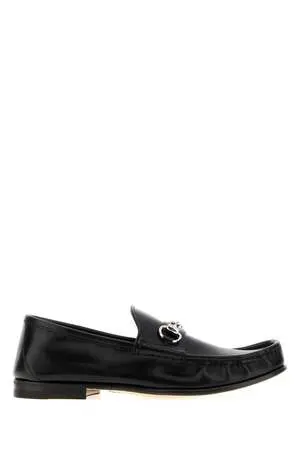 Gucci Leather Lugano Loafers - Black