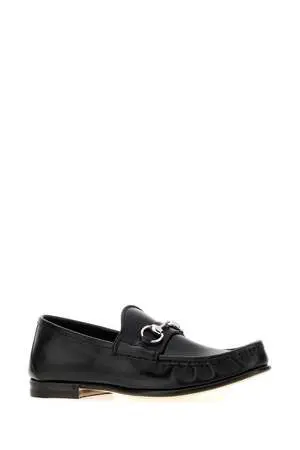 Gucci Leather Lugano Loafers - Black