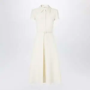 Fendi Ivory Wool And Silk Dress - White