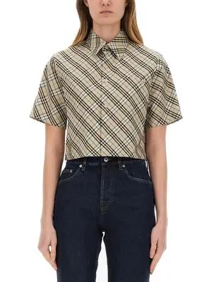 Burberry Cropped Shirt - Multicolor