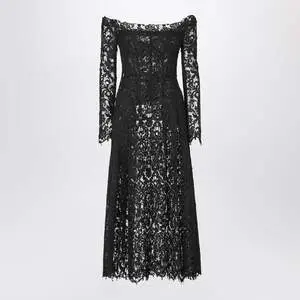 Fendi Macrame Lace Dress - Black