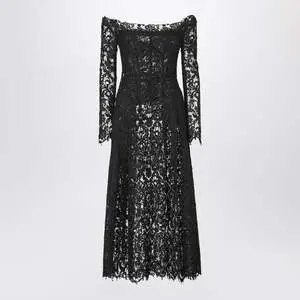 Fendi Macrame Lace Dress - Black