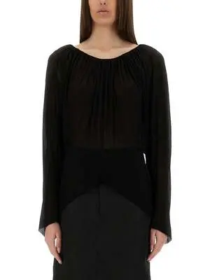 Rick Owens Draped Long Sleeve Top