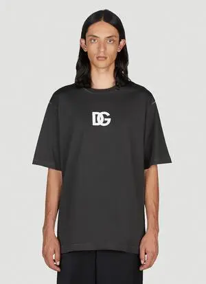 Dolce & Gabbana Dg Logo Print T-shirt - Black