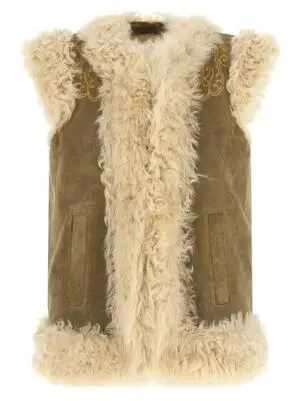 Etro Peacock Embroidery Vest - Cream