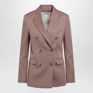 GOLDEN GOOSE Double-breasted Virgin Wool Blazer - Pink