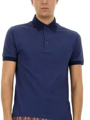 Etro Polo Shirt With Print - Blue