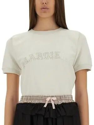 MAISON MARGIELA Short-sleeved Sweatshirt - Cream