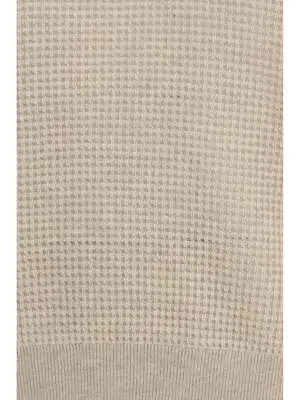 Brunello Cucinelli Sparkling Net Cotton Hooded Sweatshirt - Cream