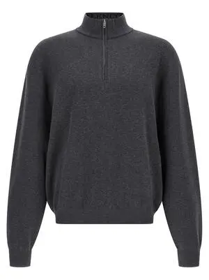 Balenciaga Half Zip Sweater - Gray