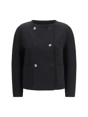 Max Mara Boxy Cady Jacket - Black