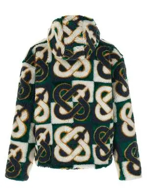 Casablanca Monogram' Intarsia Fleece Jacket