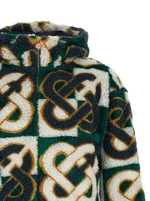 Casablanca Monogram' Intarsia Fleece Jacket
