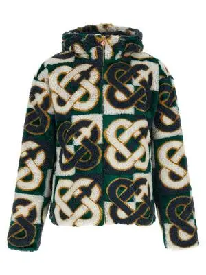 Casablanca Monogram' Intarsia Fleece Jacket - Multicolor