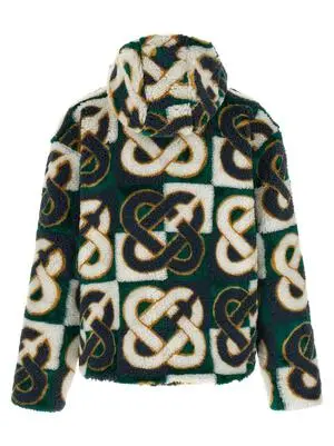Casablanca Monogram' Intarsia Fleece Jacket - Multicolor