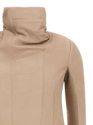 Rick Owens Naska Leather Jacket - Cream