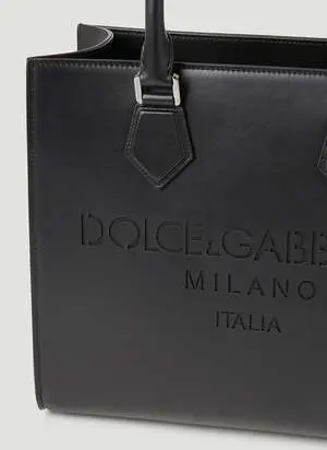 Dolce & Gabbana Debossed Logo Tote Bag