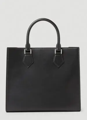 Dolce & Gabbana Smooth Grain Leather Tote Bag With Debossed Logo