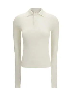 RIER Long-sleeve Silk Polo