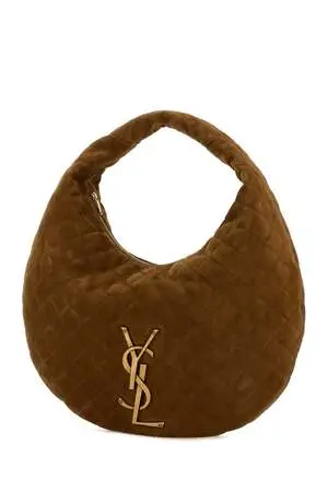 Saint Laurent Suede Icare Shoulder Bag - Brown