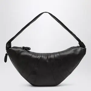 LEMAIRE Large Croissant Dark Chocolate Lambskin Bag - Brown